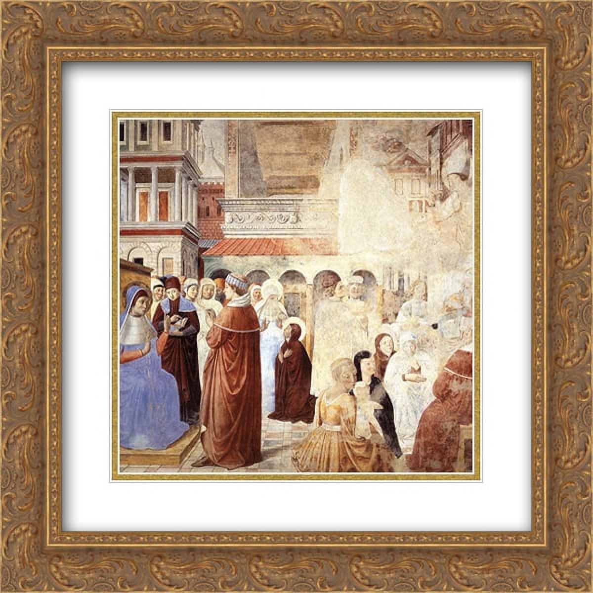 Benozzo Gozzoli 2x Matted 22x20 Gold Ornate Framed Art Print 'Scenes ...