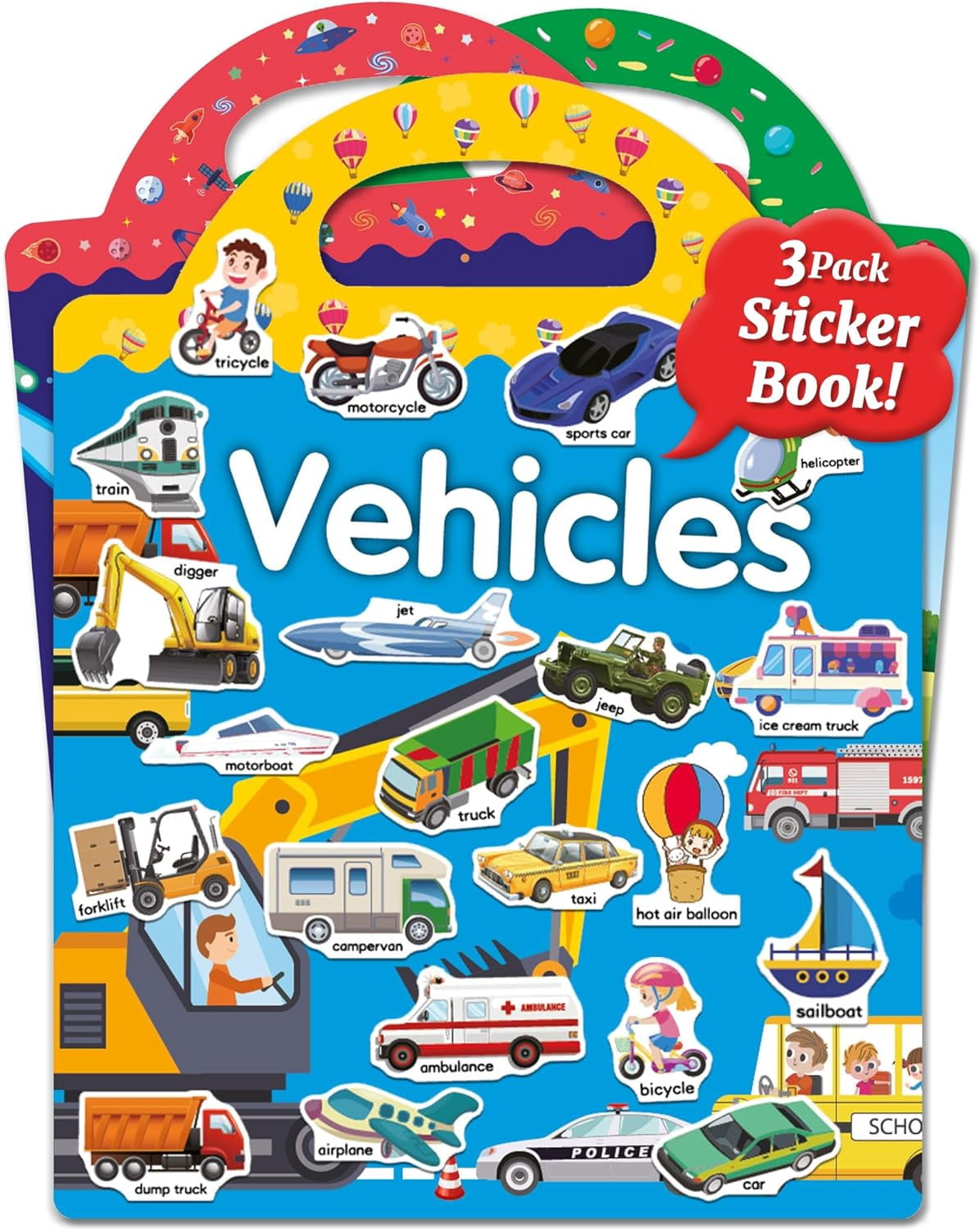 Benresive Reusable Sticker Books for Kids 2-4, Sticker Books for ...
