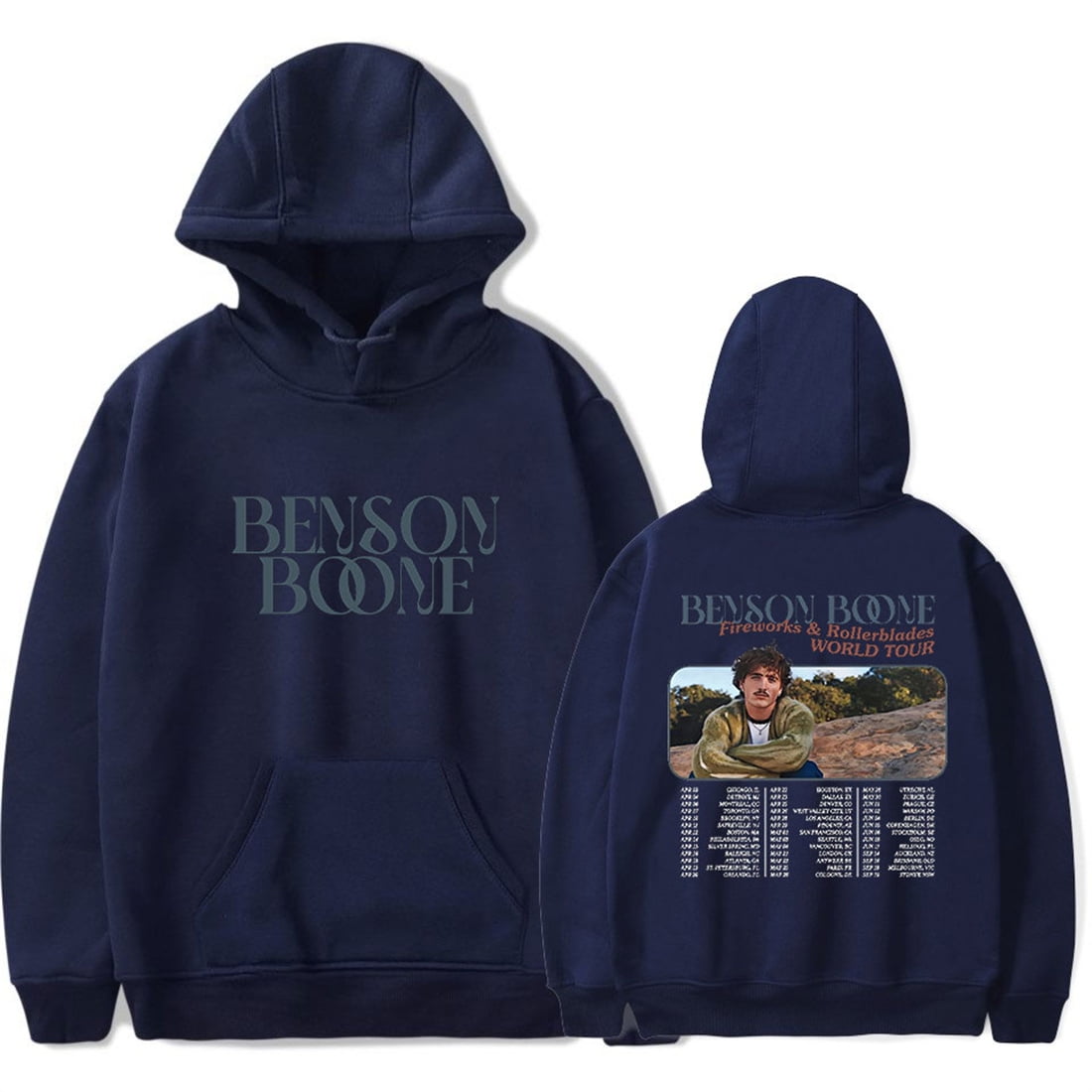 Benson Boone 2024 World Tour Hoodie Casual Pullover Hip Hop Clothes ...