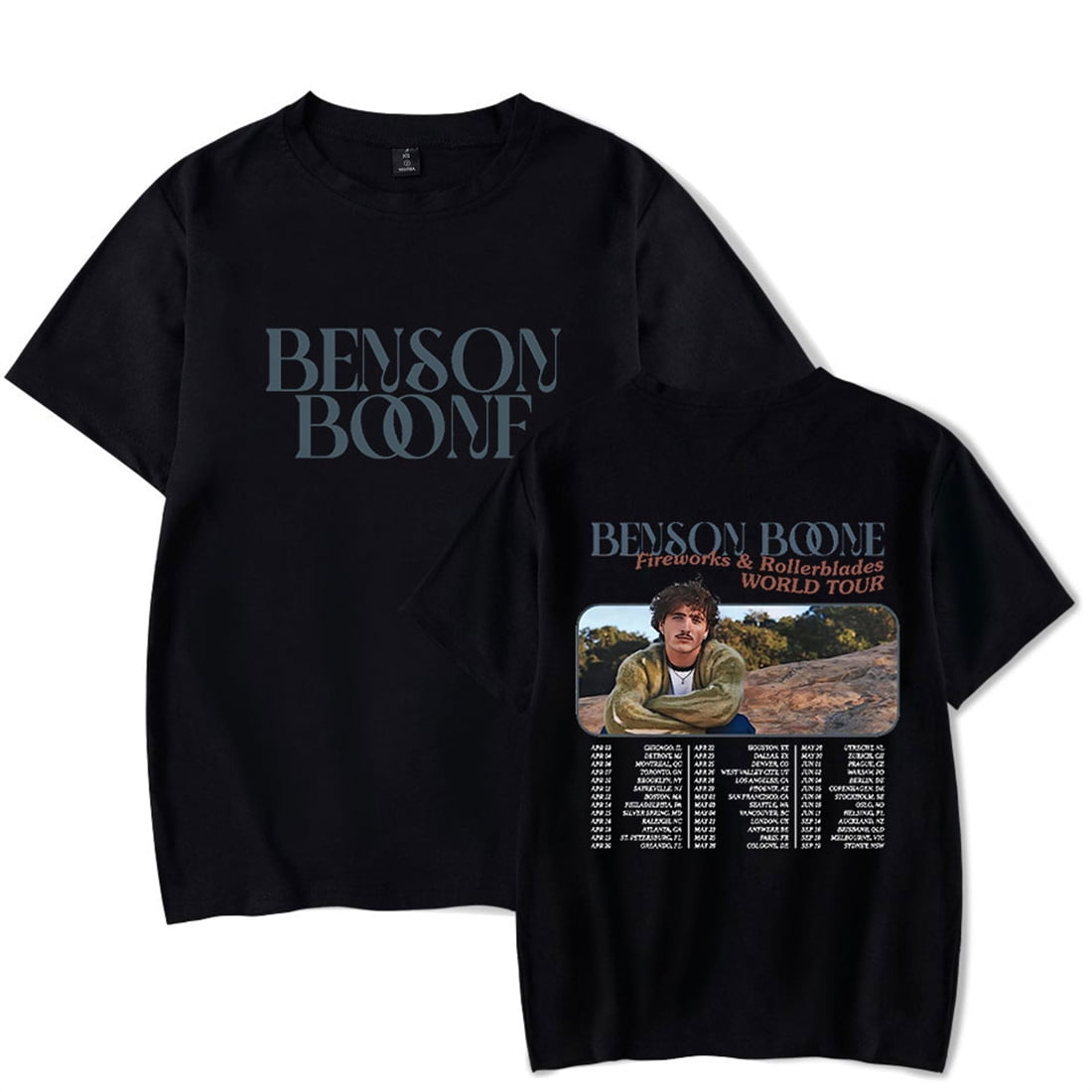 Benson Boone 2024 World Tour T-shirt Unisex Short Sleeve Fashion ...