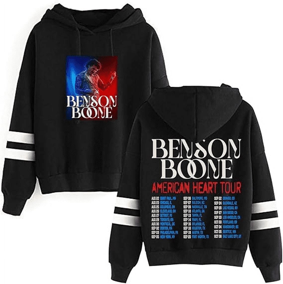 Benson Boone American Heart Tour 2025 Hooded Drawstring Pocket ...