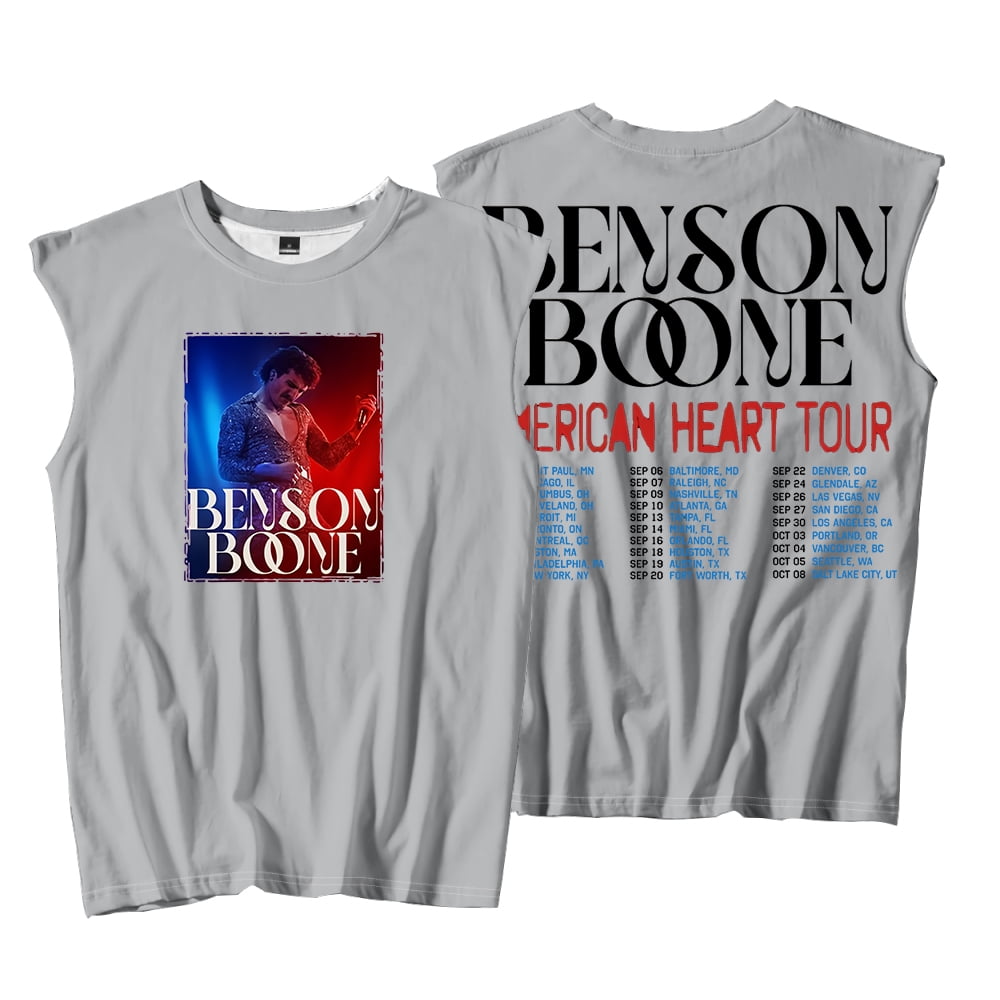 Benson Boone American Heart Tour 2025 Tank Tops Unisex Sleeveless Vest ...