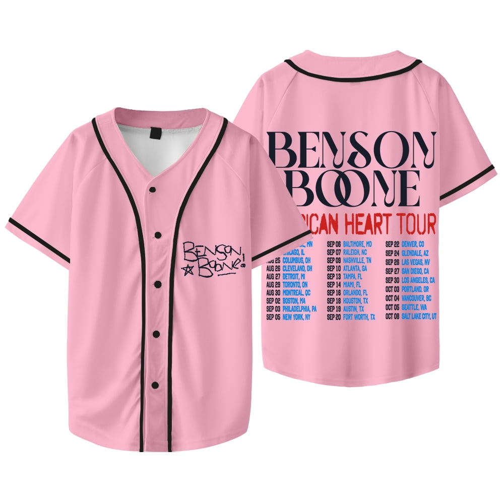 Benson Boone American Heart Tour Baseball Shirt Tee Merch Unisex Short ...