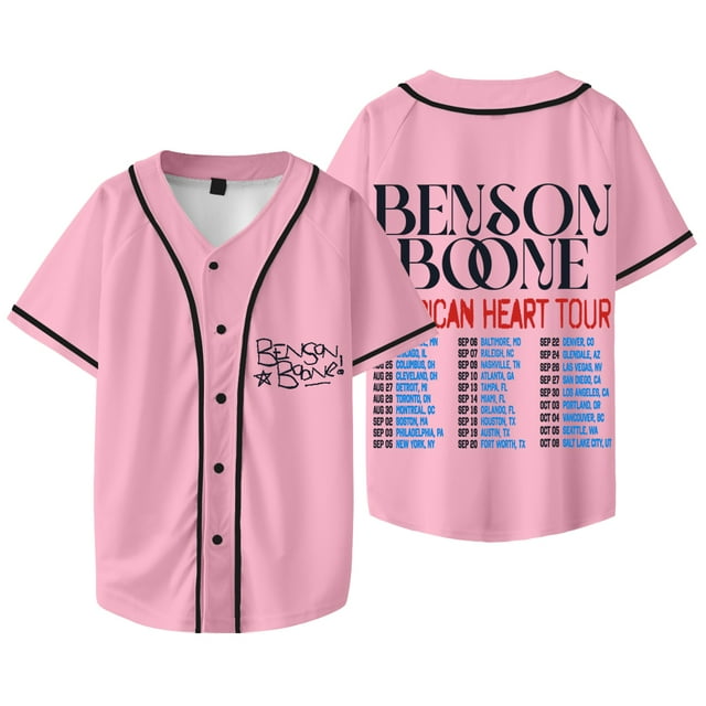 Benson Boone American Heart Tour Baseball Shirt Tee Merch Unisex Short ...