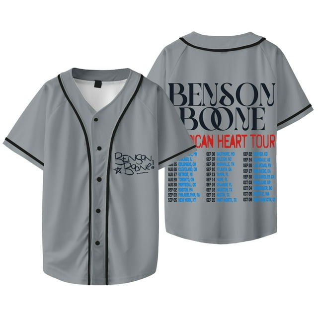 Benson Boone American Heart Tour Baseball Shirt Tee Merch Unisex Short ...