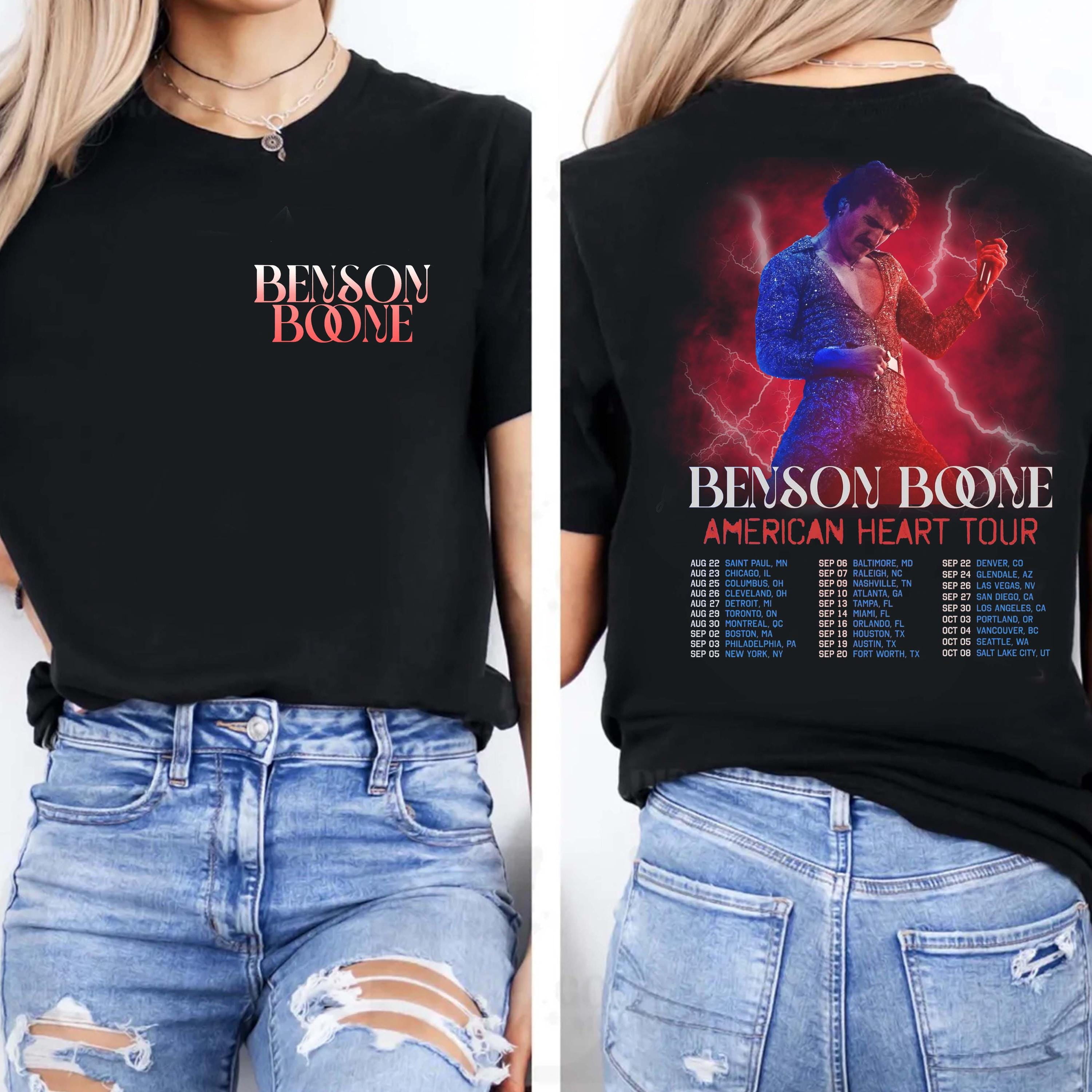Benson Boone American Heart Tour Shirt,Benson Boone tshirt,Boone tour ...