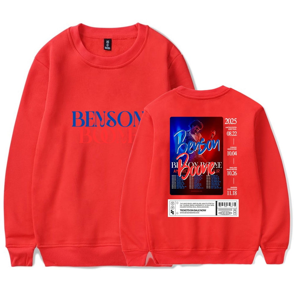 Benson Boone American Heart World Tour Crewneck Sweatshirt Merch Casual ...
