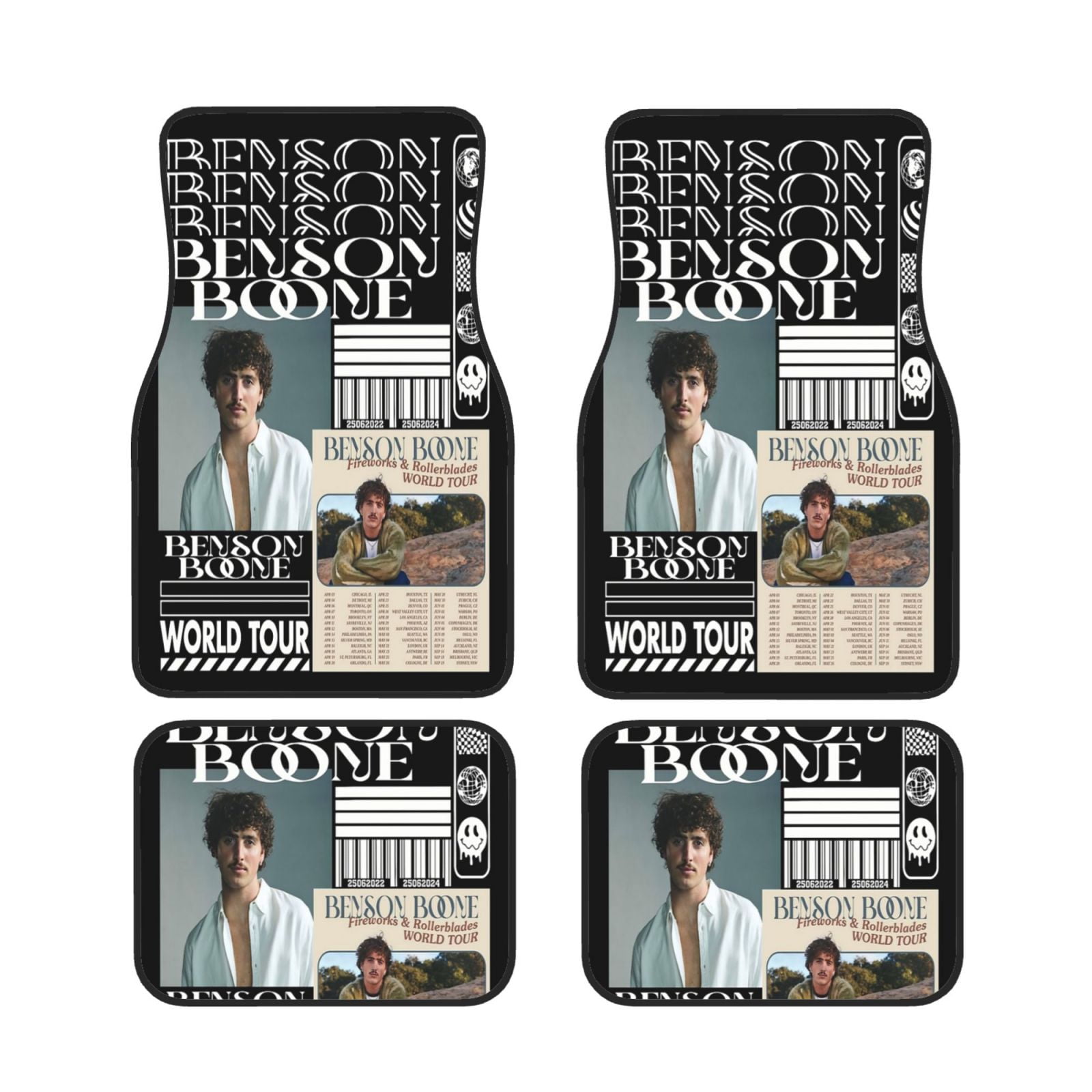 Benson Boone Car Floor Mats, 4-Pcs Full Set Rubber-Lined All-Season ...