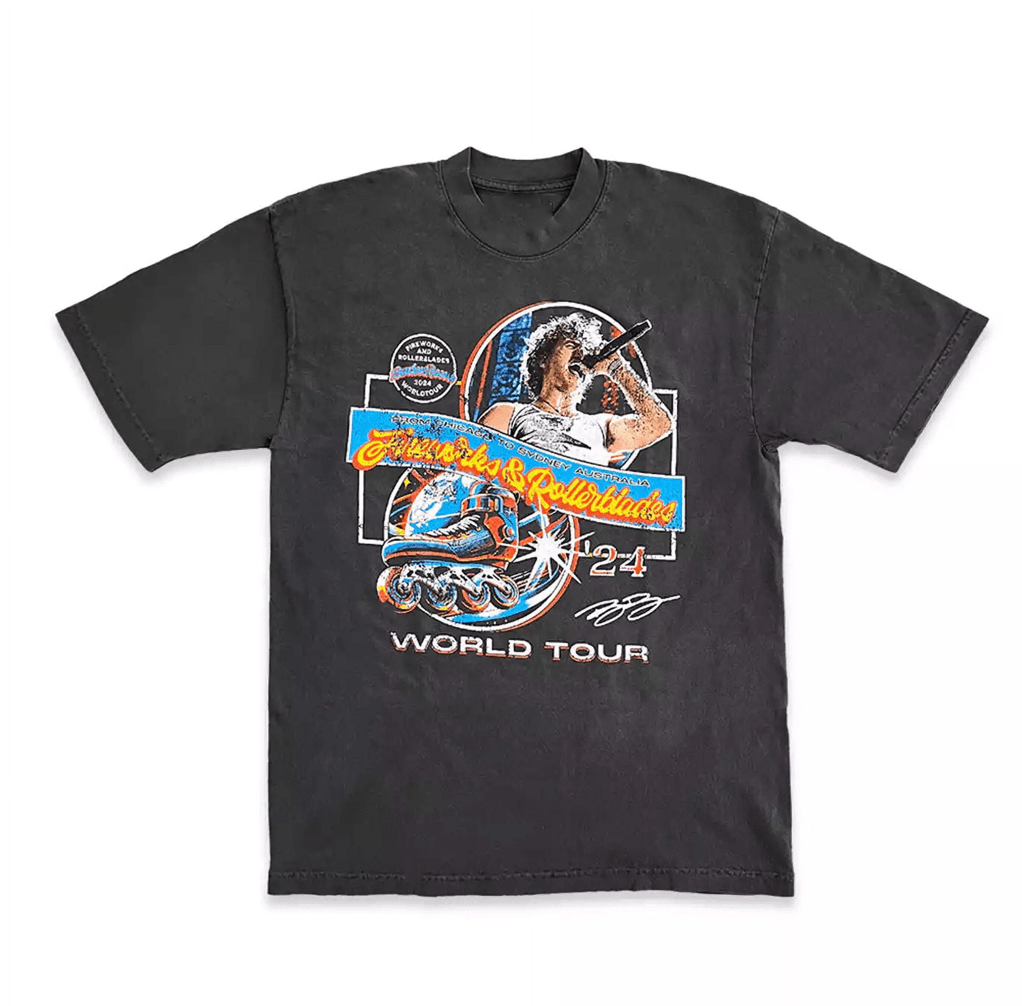 Benson Boone Fireworks & Rollerblades Tour Tee T shirt Size S M L ...