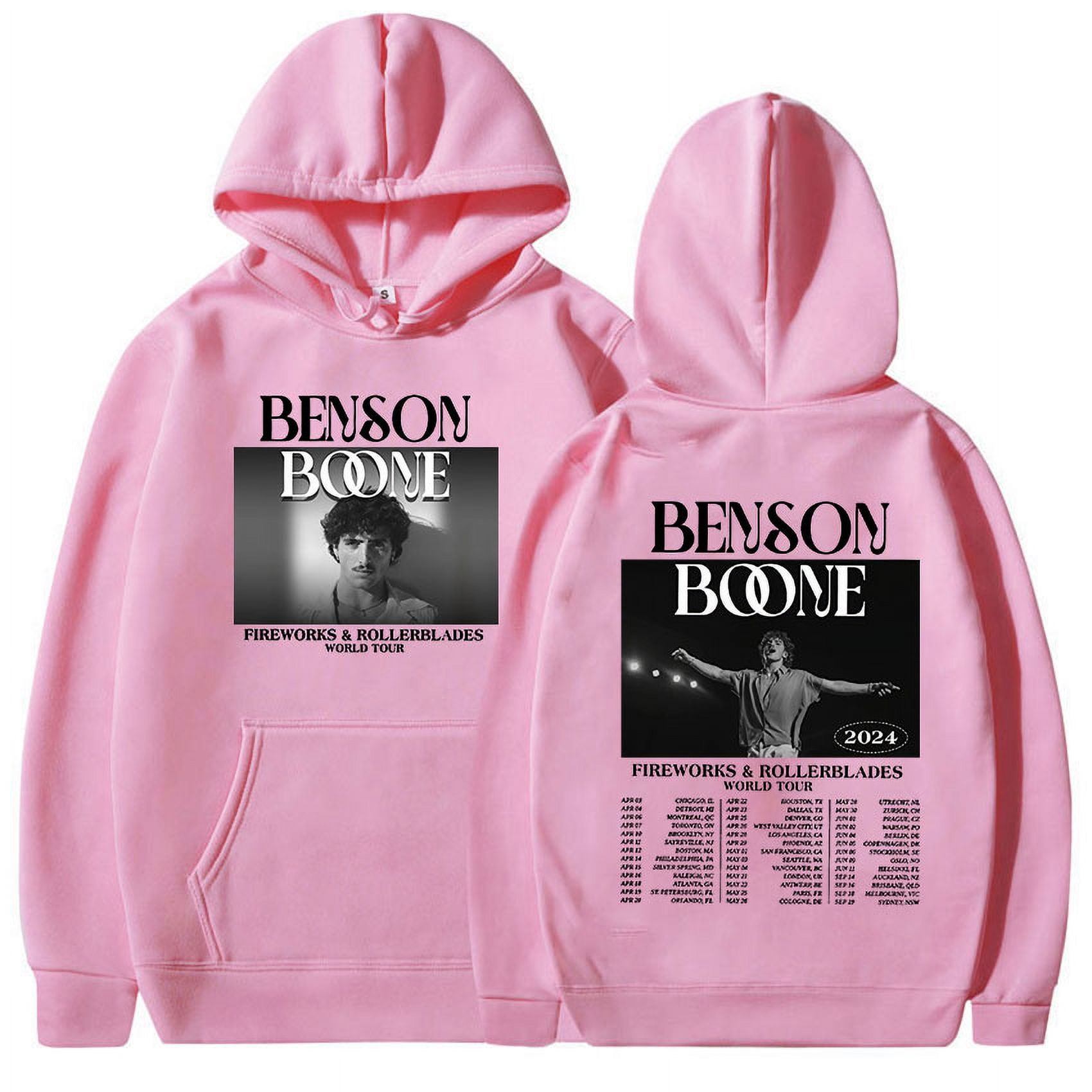 Benson Boone Fireworks and Rollerblades 2024 World Tour Hoodie Men's ...