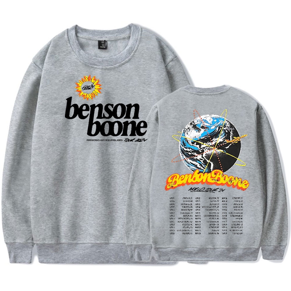 Benson Boone Fireworks and Rollerblades Tour Merch Crewneck Sweatshirts ...