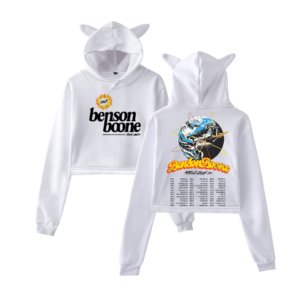 Benson Boone Fireworks and Rollerblades Tour Merch Female Cat Ears ...