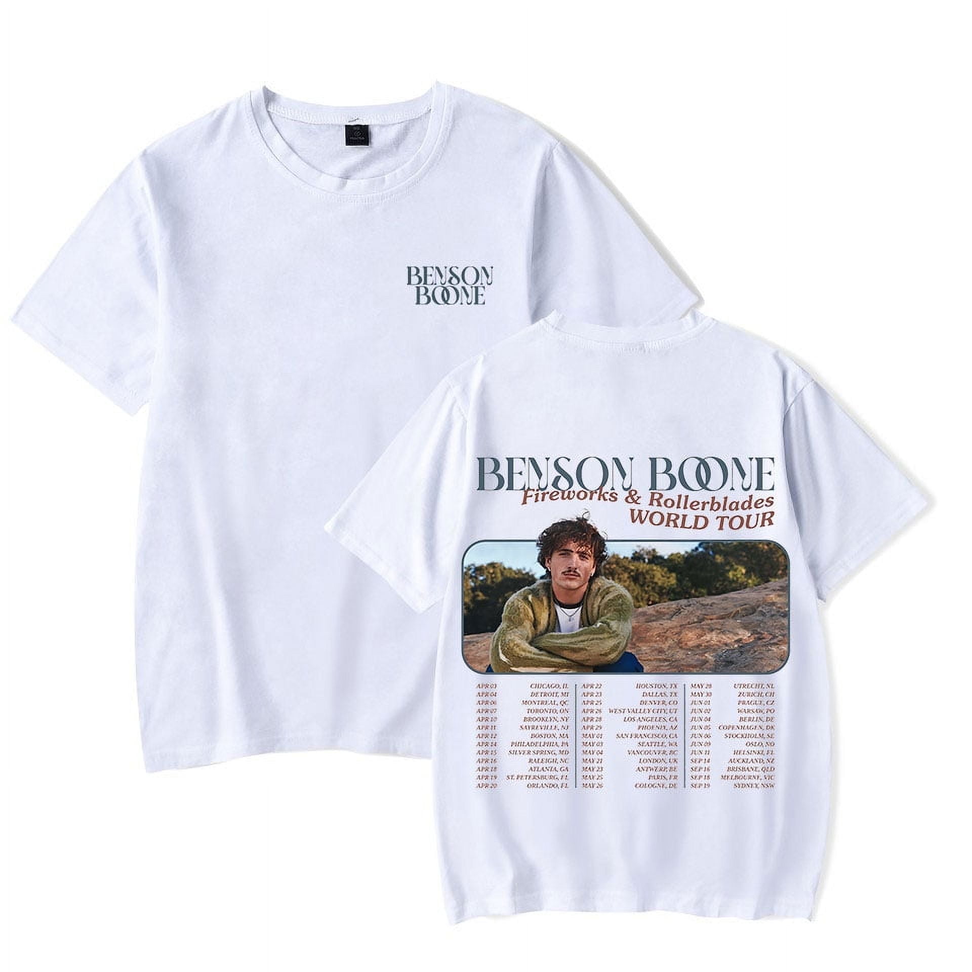 Benson Boone Fireworks and Rollerblades Tour T-shirt Women Men Tee ...
