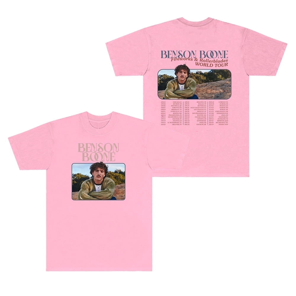 Benson Boone Fireworks and Rollerblades World Tour Merch Beautiful ...