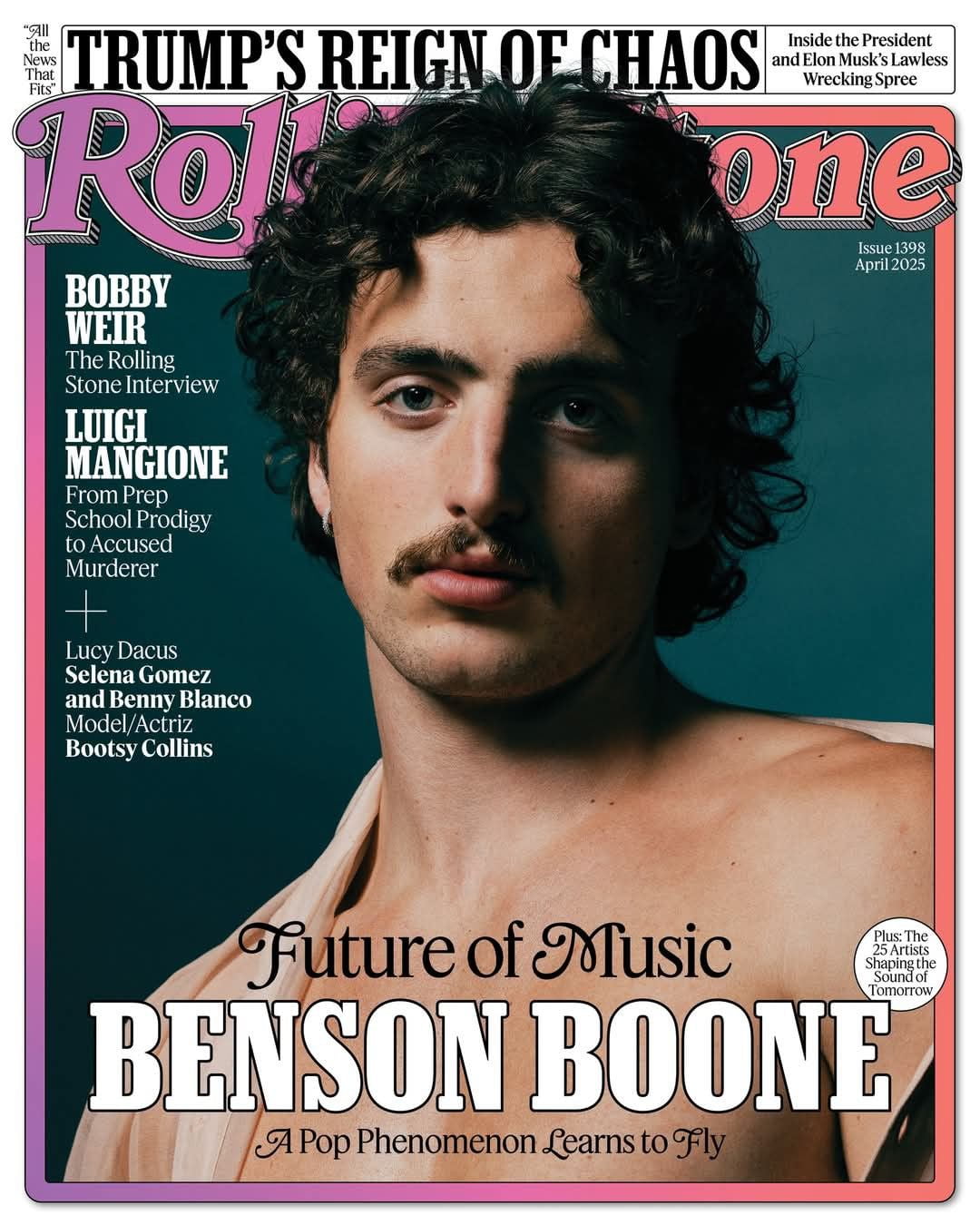 Benson Boone Magazine Style Poster, Contemporary Music Icon Portrait ...