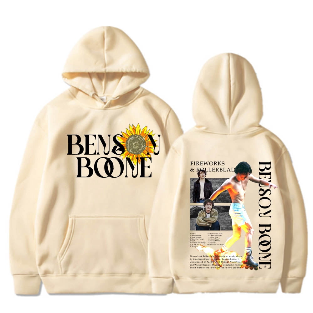 Benson Boone Merch Hoodie Fireworks & Rollerblades Benson Boone 2024 ...