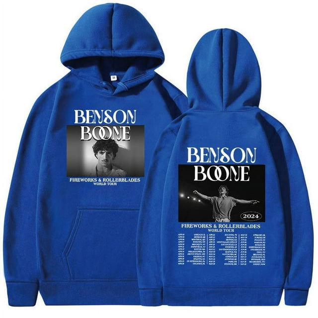 Benson Boone Merch Hoodie Fireworks and Rollerblades Men's Hip Hop ...