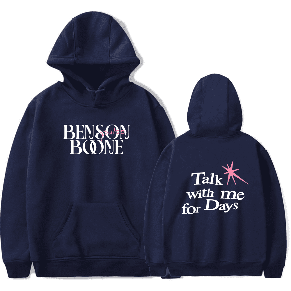 Benson Boone Merch Hoodies Regular Hoodie Talk With Me For Days Casual ...