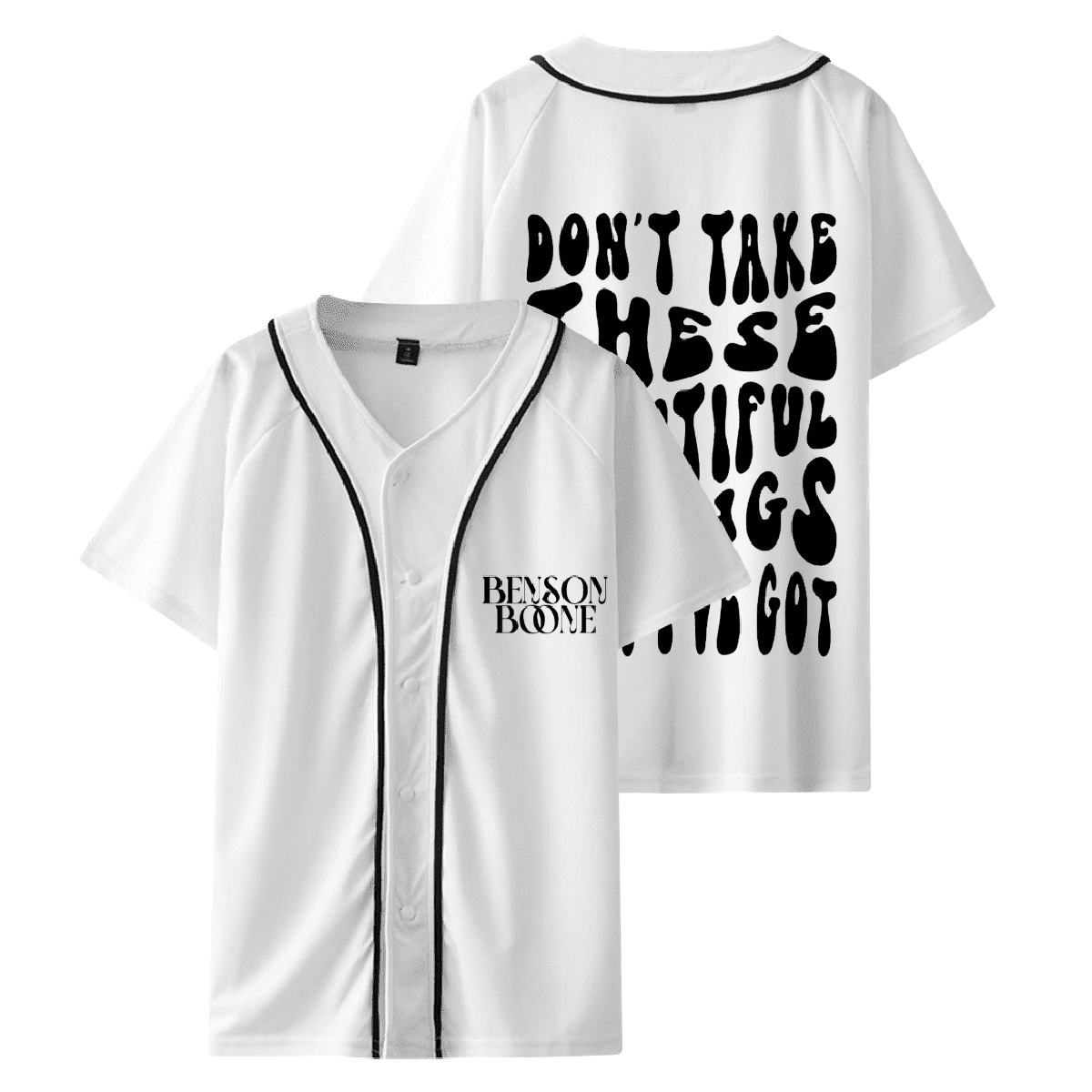 Benson Boone Merch Short Baseball Shirts Beautiful Thing Lyrics Short ...
