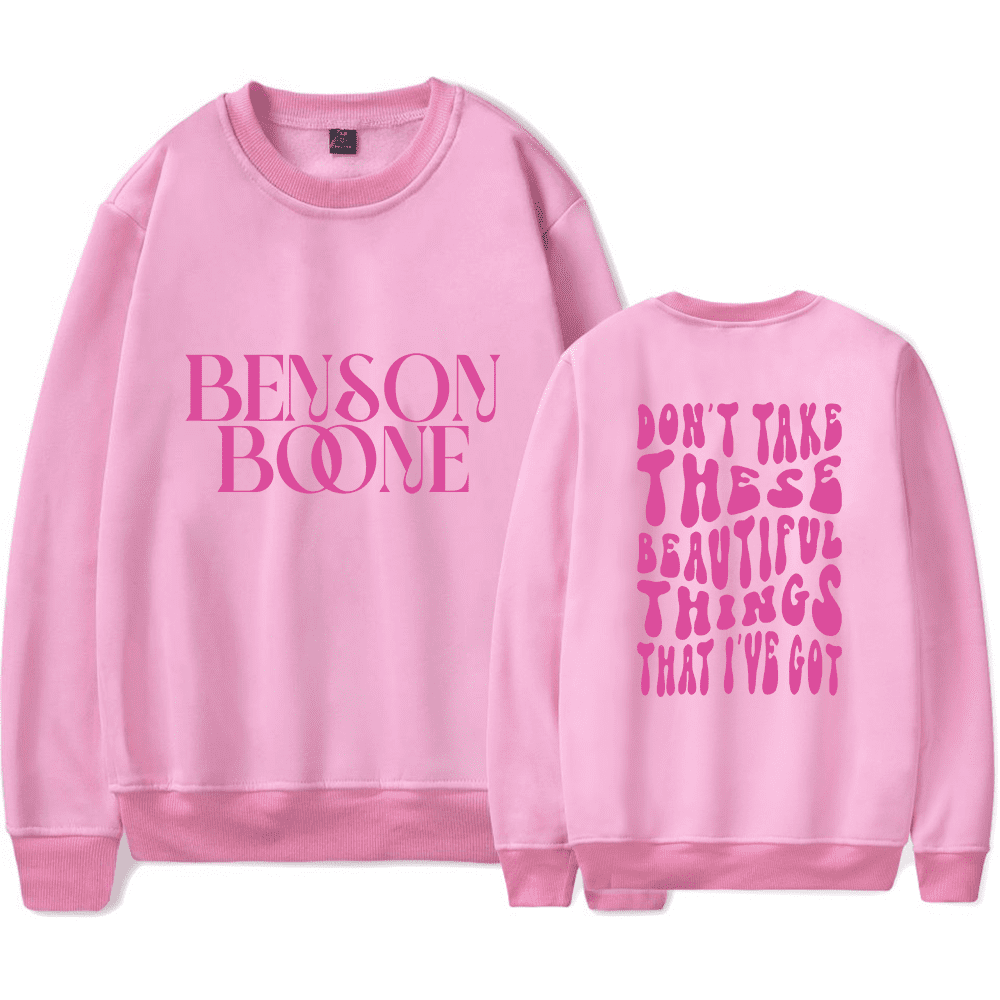 Benson Boone Merch Sweatshirt Beautiful Thing Lyrics Hoodie Long-sleeve ...