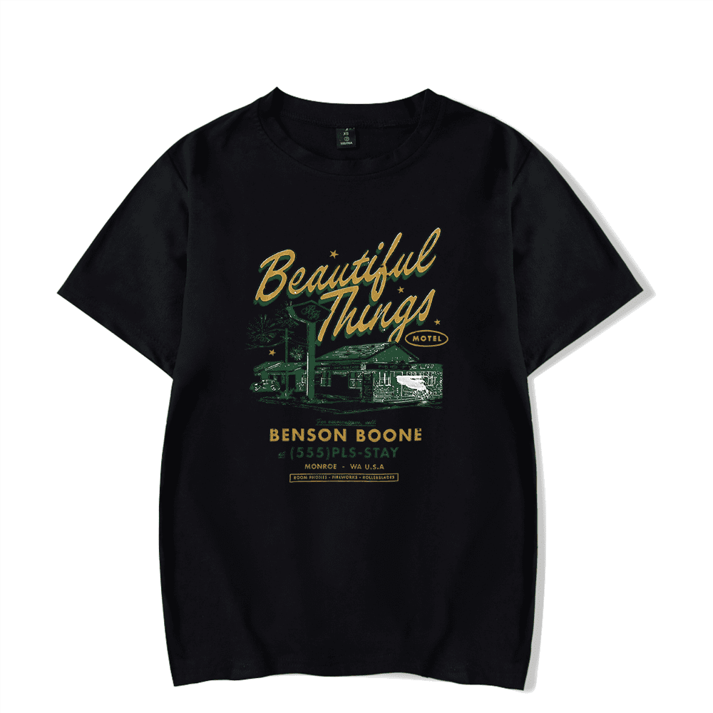 Benson Boone Merch T-Shirt Beautiful Things Motel Tee Short Sleeve Men ...
