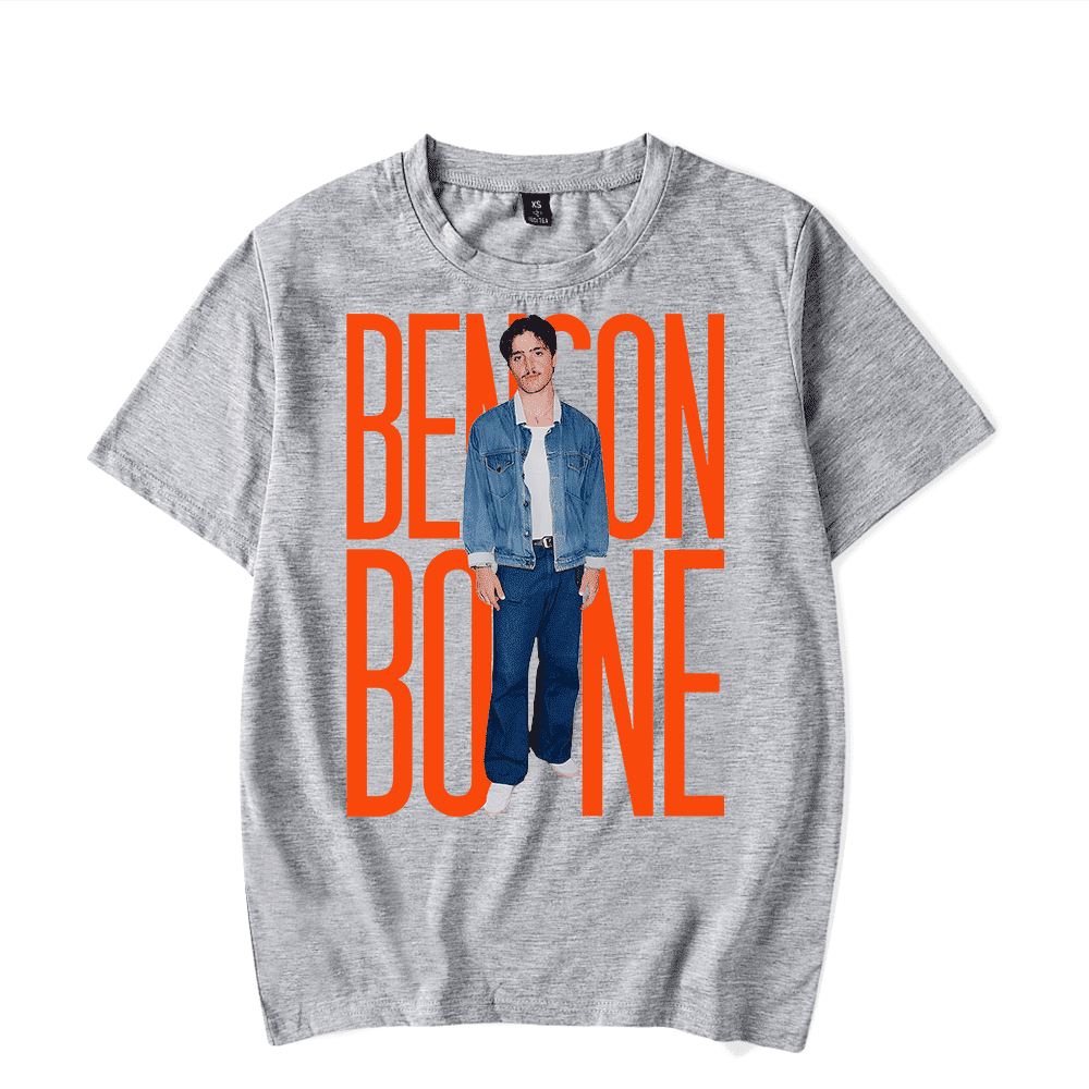 Benson Boone Merch T-Shirt Casual Logo Printed TShirt Short Sleeve Men ...