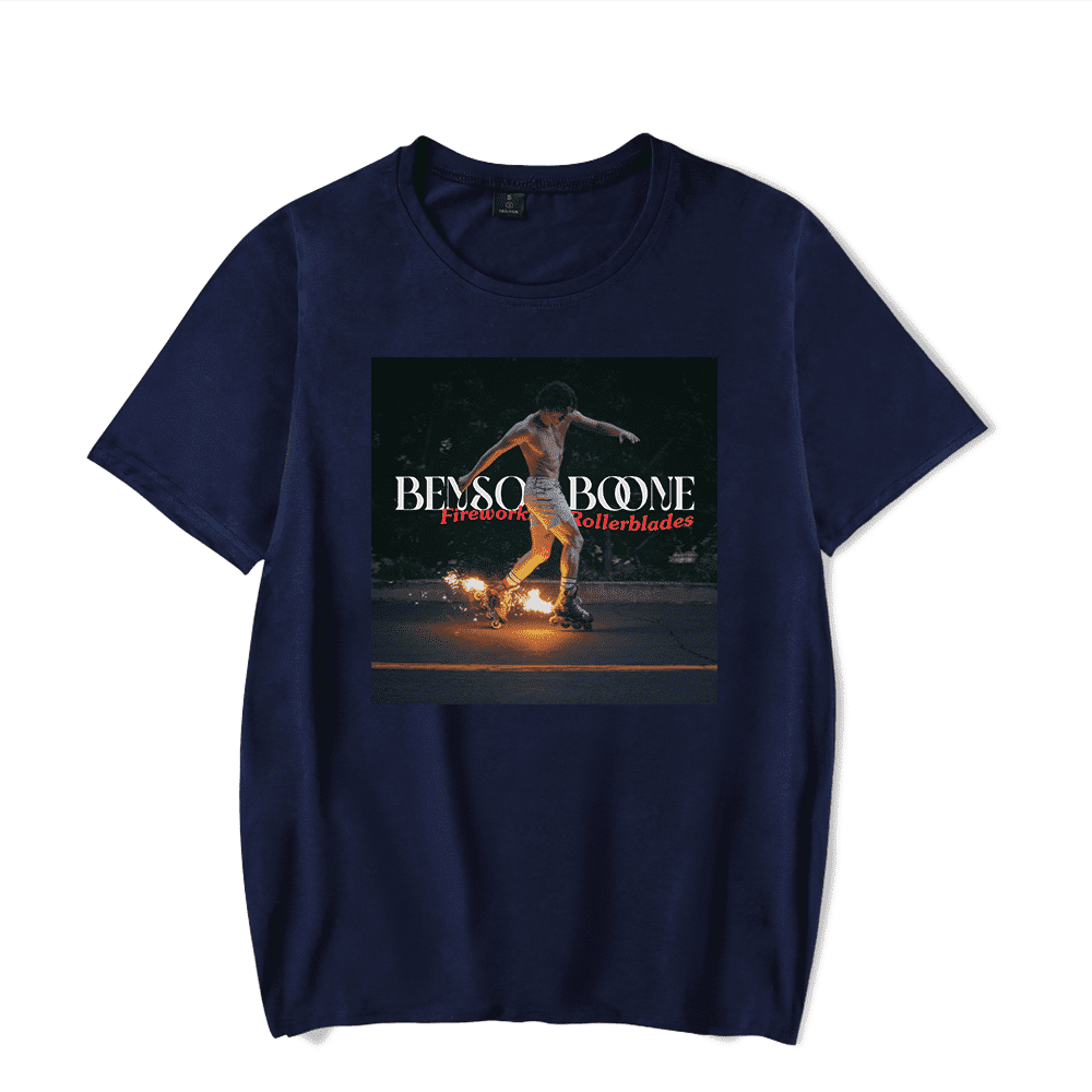Benson Boone Merch Tshirt Fireworks and Rollerblades T-Shirt Album ...