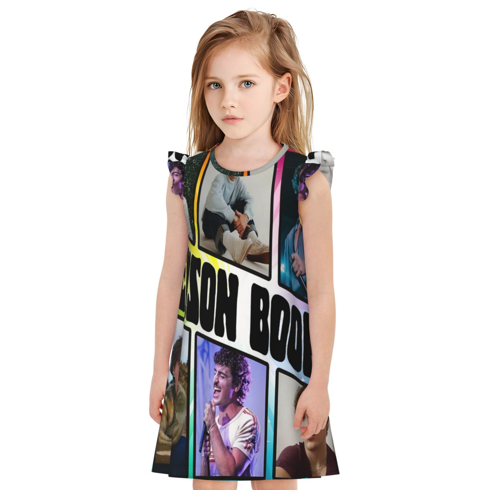 Benson Boone Nightgowns Pajamas Dress 3D Printed Flutter Sleeve ...