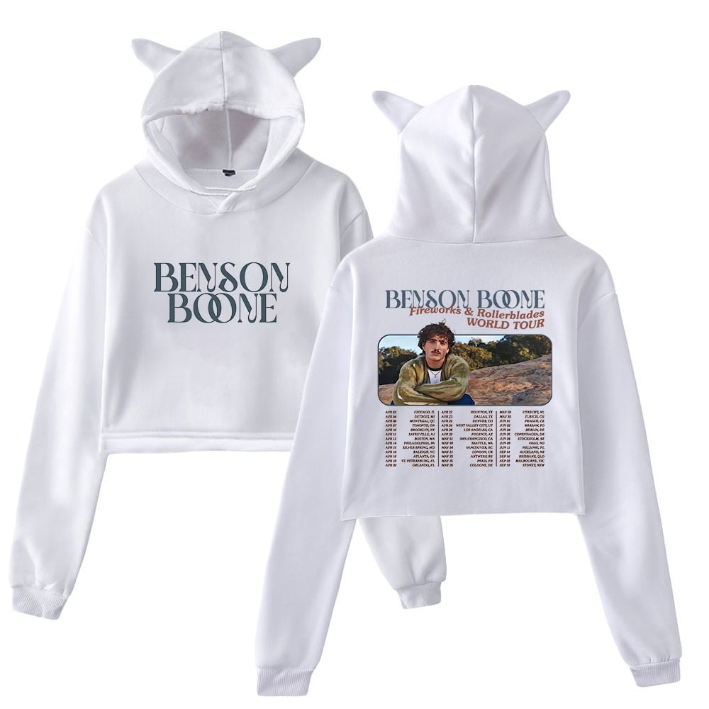 Benson Boone Pullover Fireworks and Rollerblades World Tour 2024 Cat ...