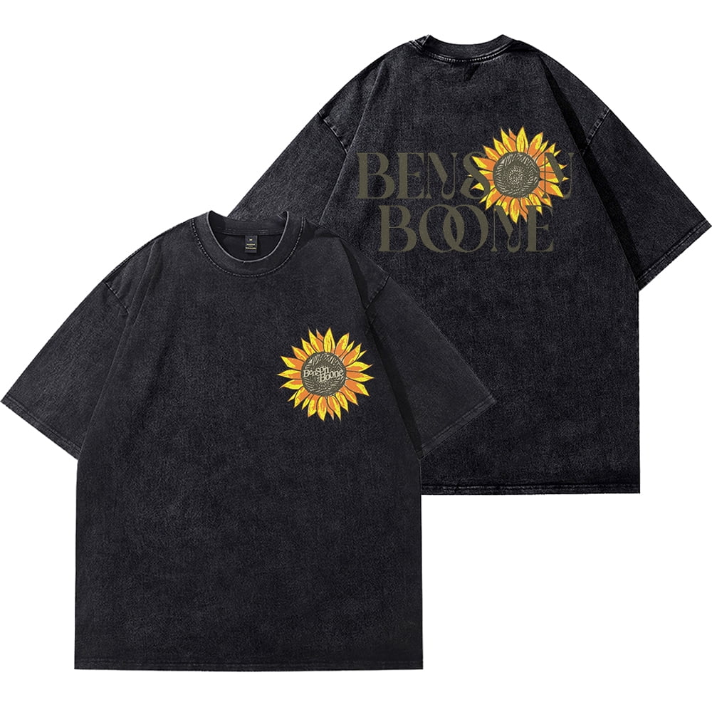 Benson Boone Sunflower Logo Merch Vintage Wash Tee Women Men Fashion ...