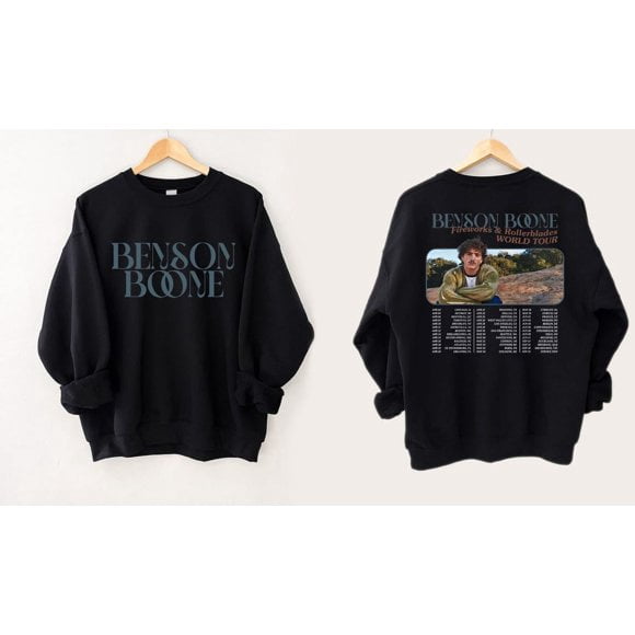 Benson Boone World Tour 2025 Sweatshirt – Fireworks & Rollerblades ...