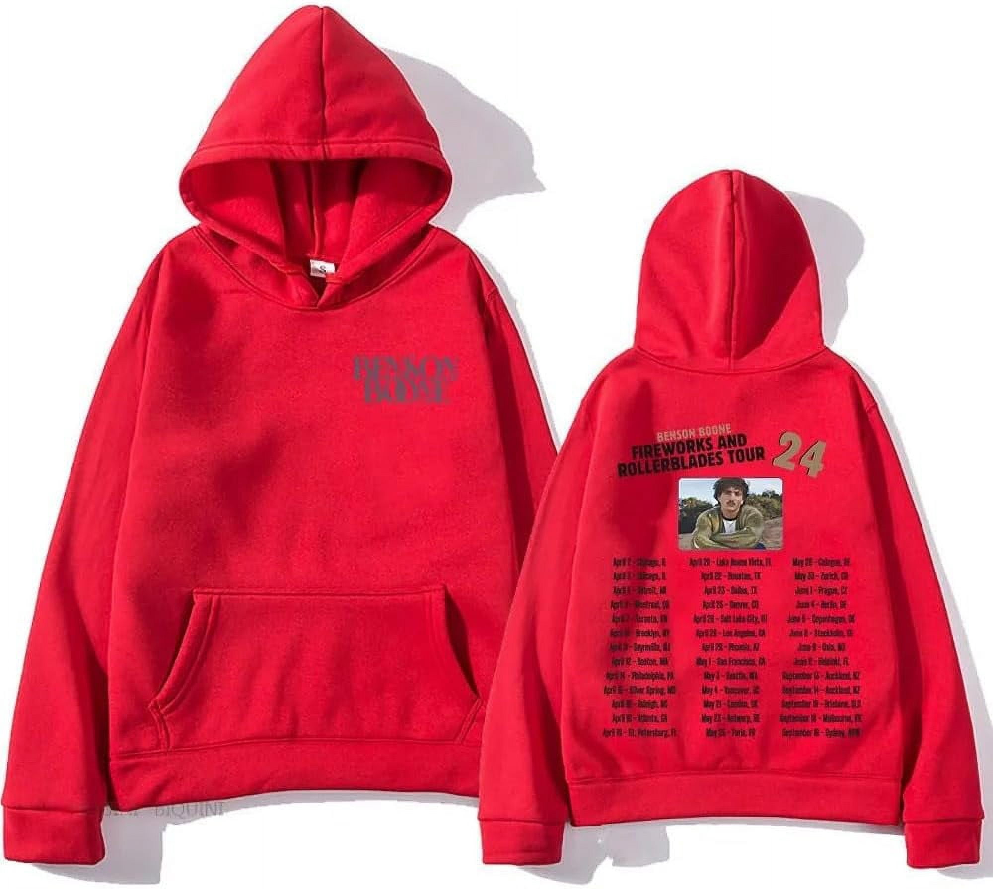 Benson Boone World Tour Hoodies for Women Men Hip Hop Sweatshirt ...