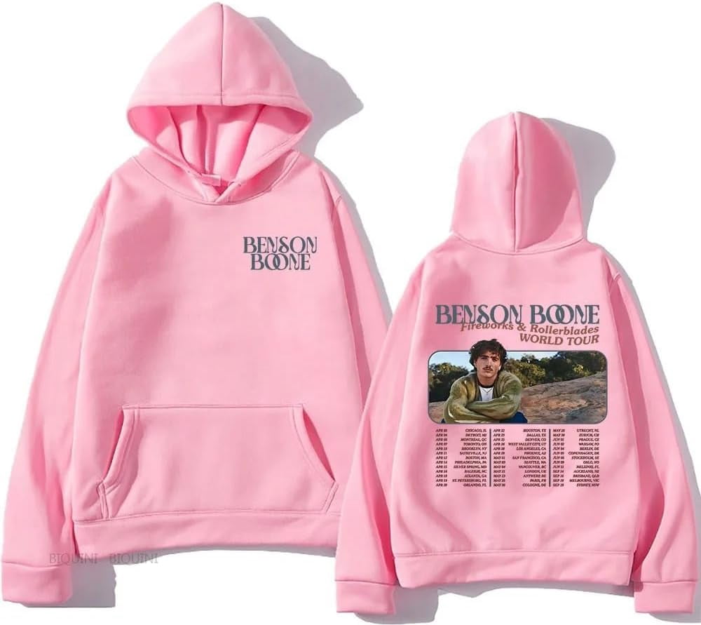 Benson Boone World Tour Hoodies for Women Men Hip Hop Sweatshirt ...
