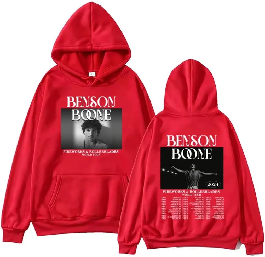 Benson Boone World Tour Hoodies for Women Men Pullover Sweatshirt ...