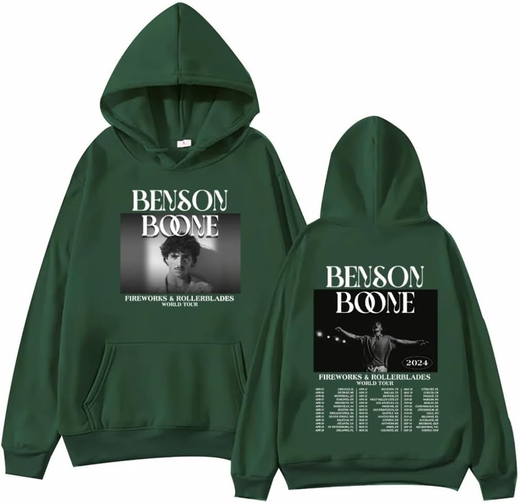 Benson Boone World Tour Hoodies for Women Men Pullover Sweatshirt ...