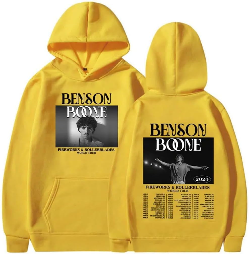 Benson Boone World Tour Hoodies for Women Men Pullover Sweatshirt ...