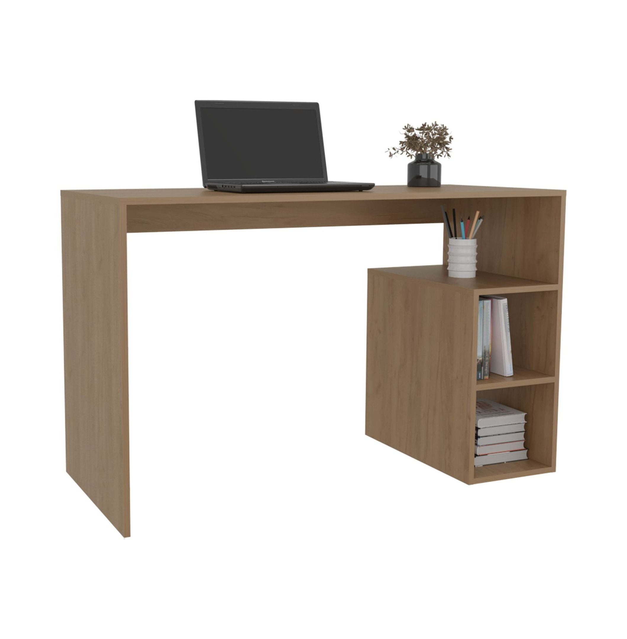 Benson Desk, 3 Shelves Light Pine - Walmart.com