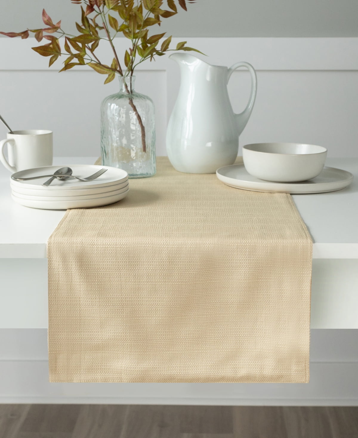 Benson Mills Madison Solid Table Runner, 16" X 80" - Birch - Walmart.com