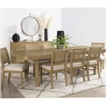 Benson Sand Wash Expandable Dining Table Set with 8 Cane Back Chairs ...