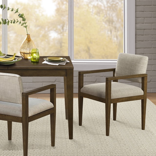 INK+IVY Benson Modern Wood Back Upholstered Dining Chairs with Arms ...