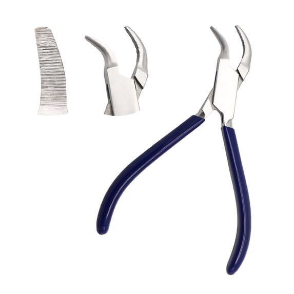 Bent Nose Pliers Serrated Jaws 13cm Precision Hand Tool with Non Slip ...