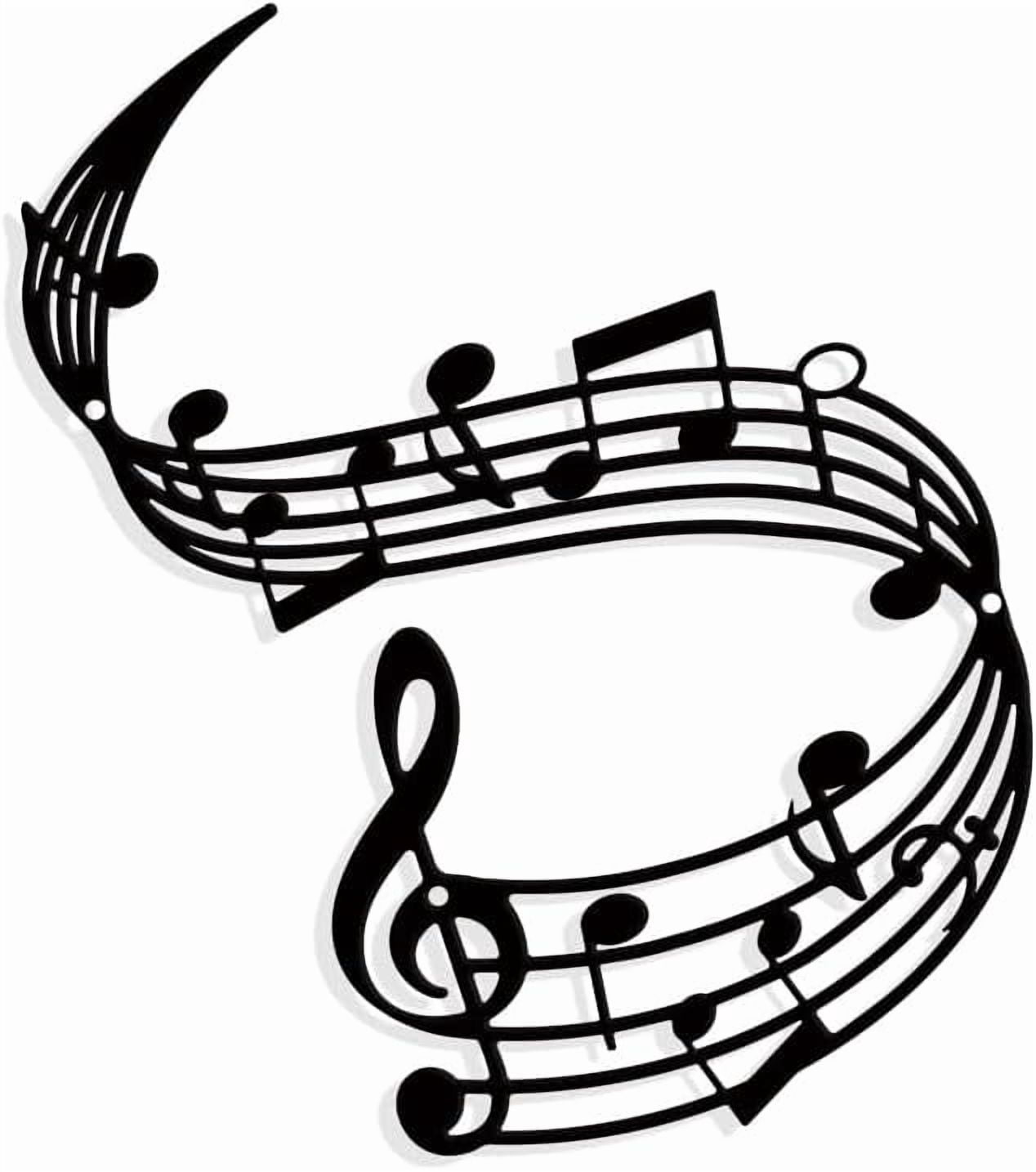 Bent Pentatonic Score Metal Wall Art Decor Matte Style Wall Hanging ...