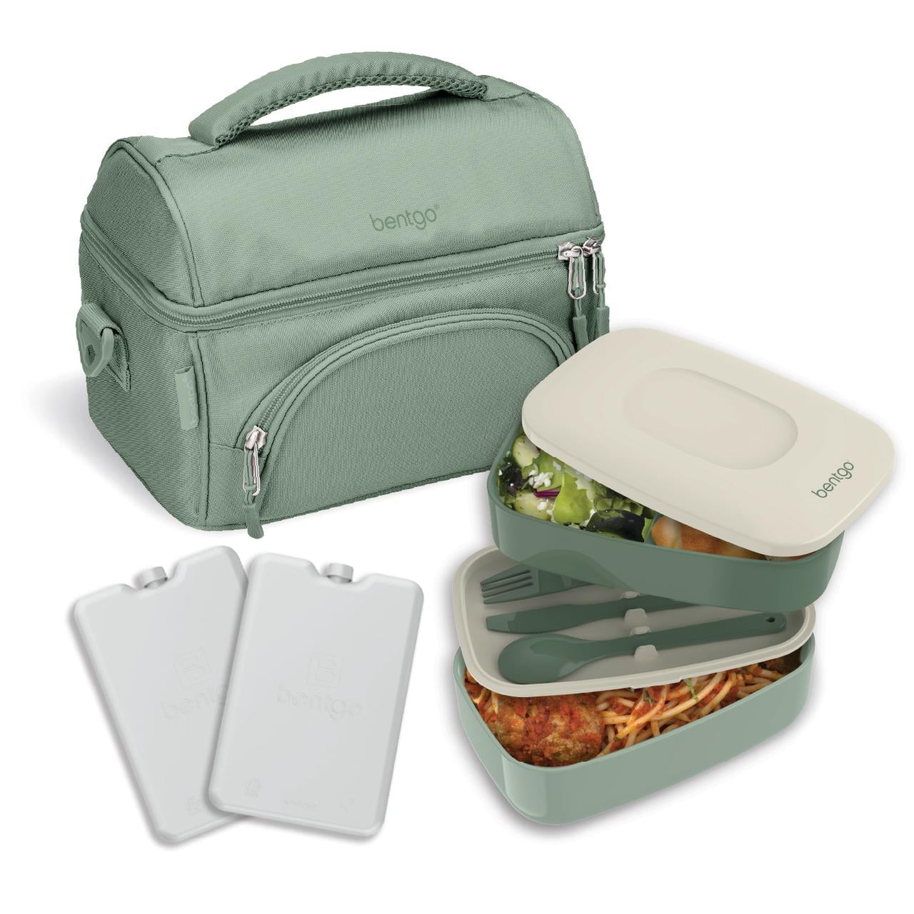 Bentgo 4-Piece Deluxe Set With Insulated Lunch Bag, Ice Packs & Bento ...