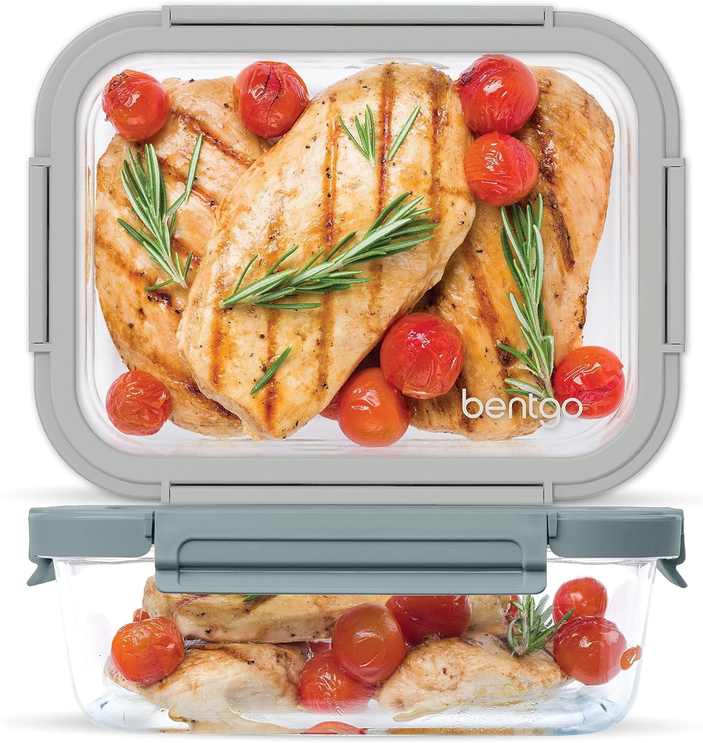 Bentgo®️ Glass Leak-Proof Food Storage 4-Piece Set (Two 6.3 Cup ...
