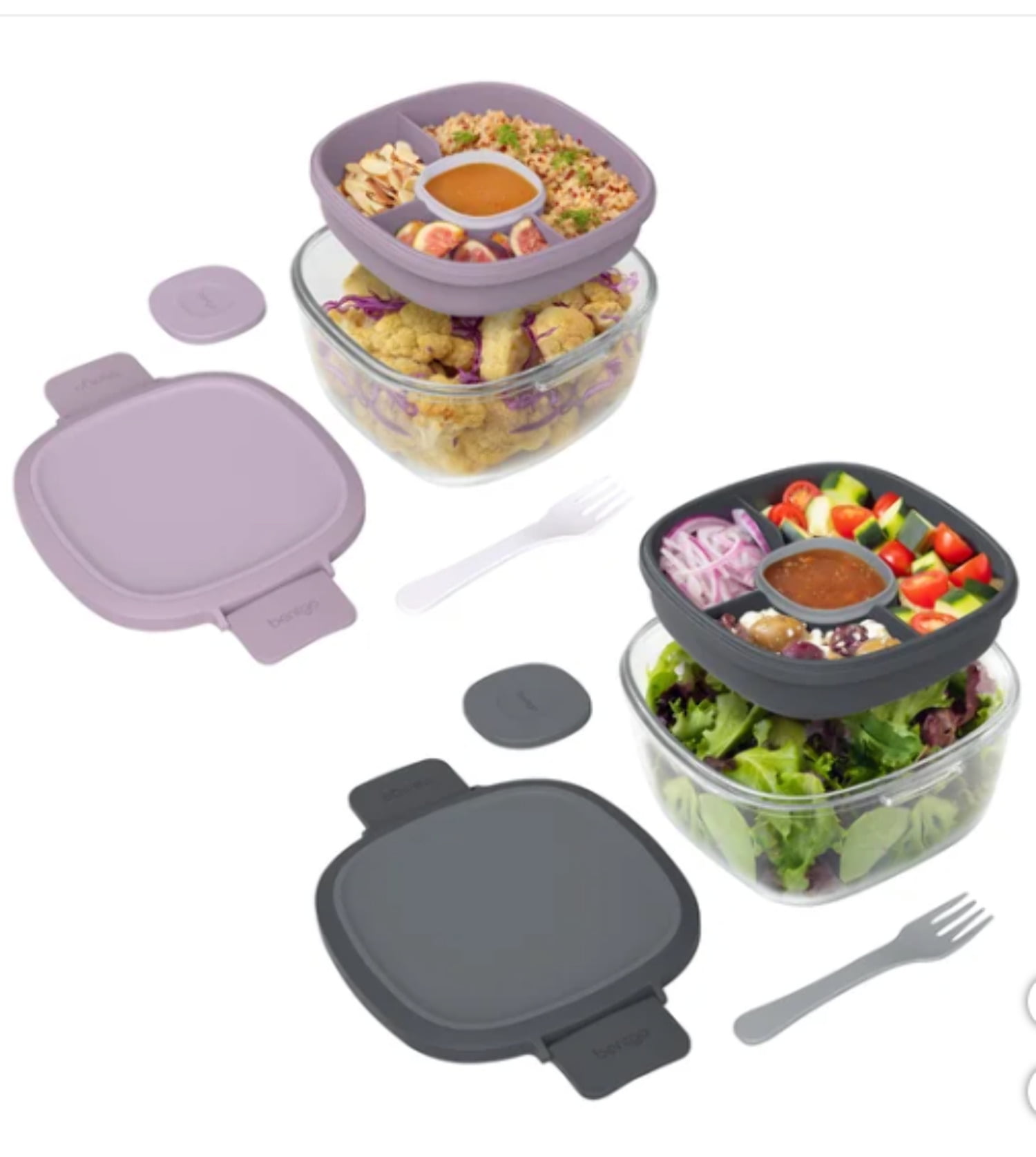 Bentgo Glass Salad Container, 2-pack - Walmart.com
