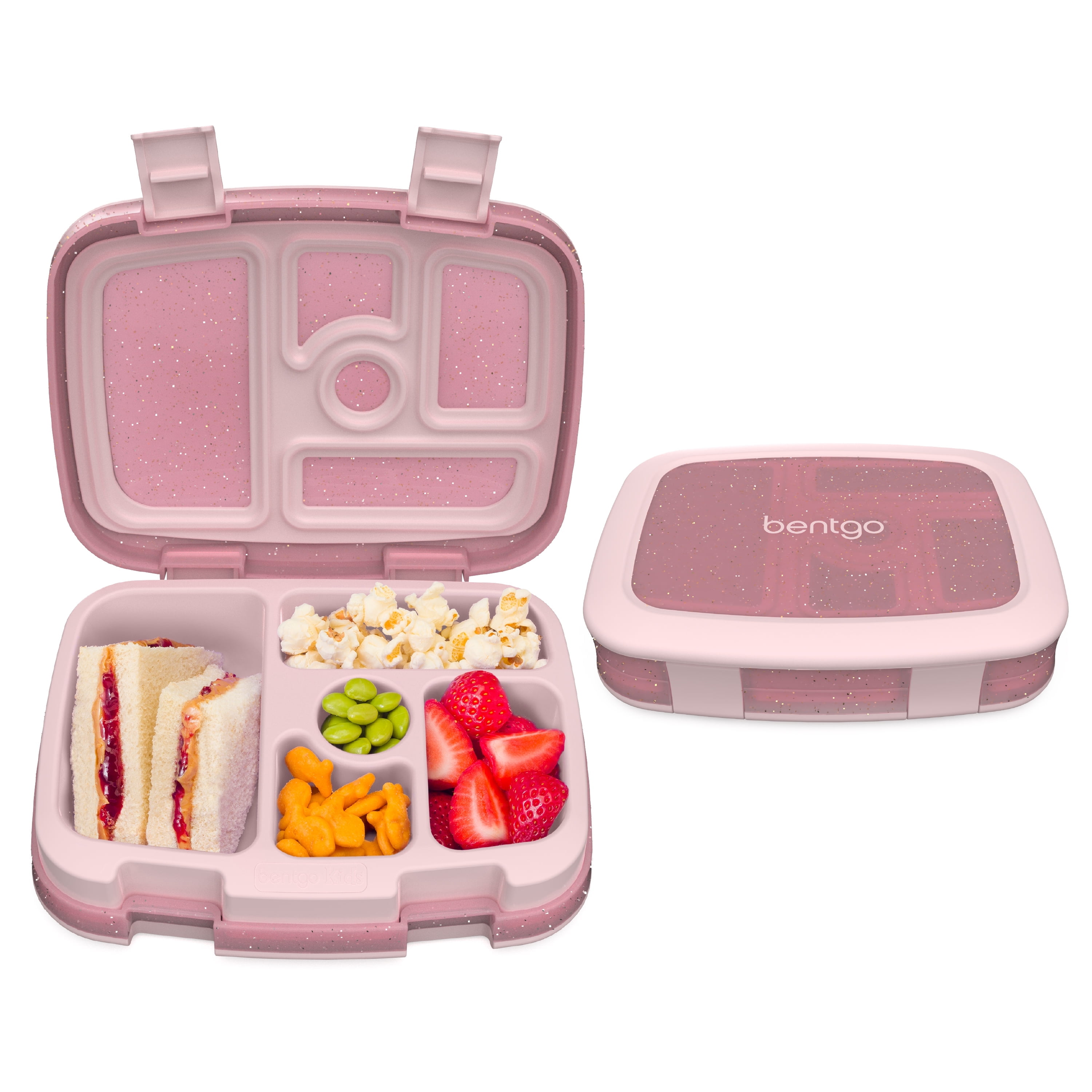 Bentgo Kids Lunch Box, 5 Compartments, Glitter Design, Leak-Proof, BPA ...