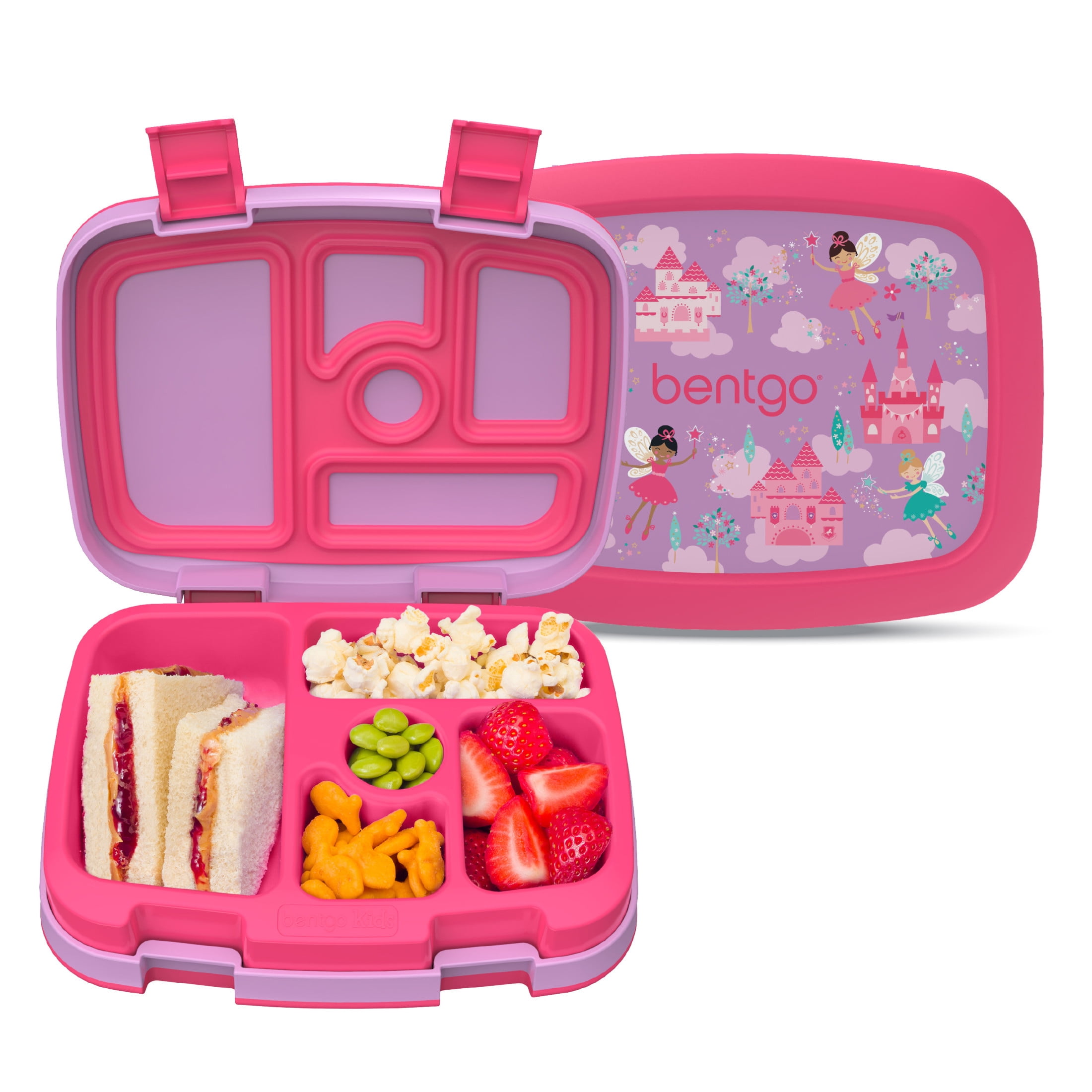 Bentgo Kids Prints Leak-Proof Lunch Box, 5-Compartment, BPA-Free ...