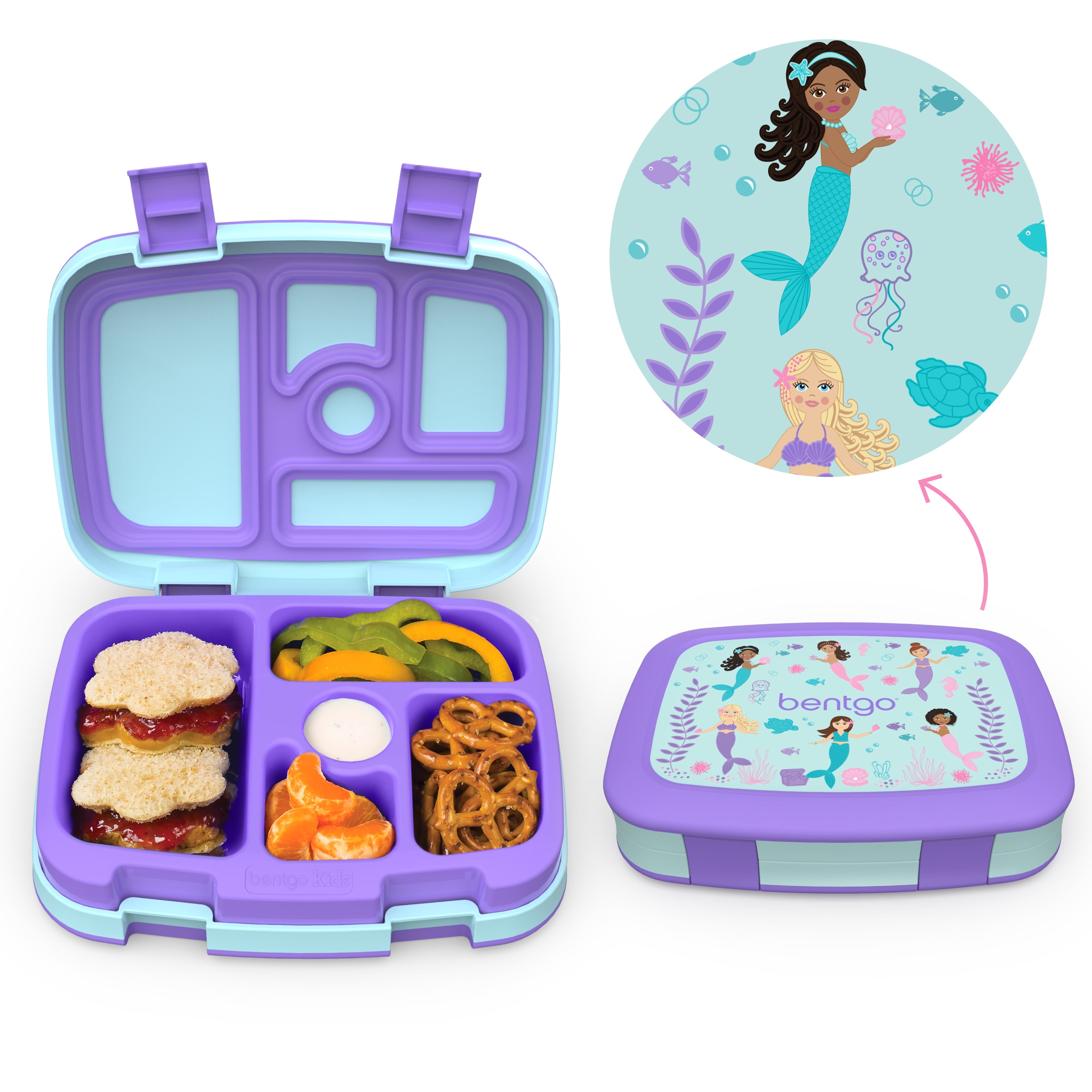 Bentgo Kids Leak-Proof Bento-Style Lunch Box, 5-Compartment, BPA-Free ...