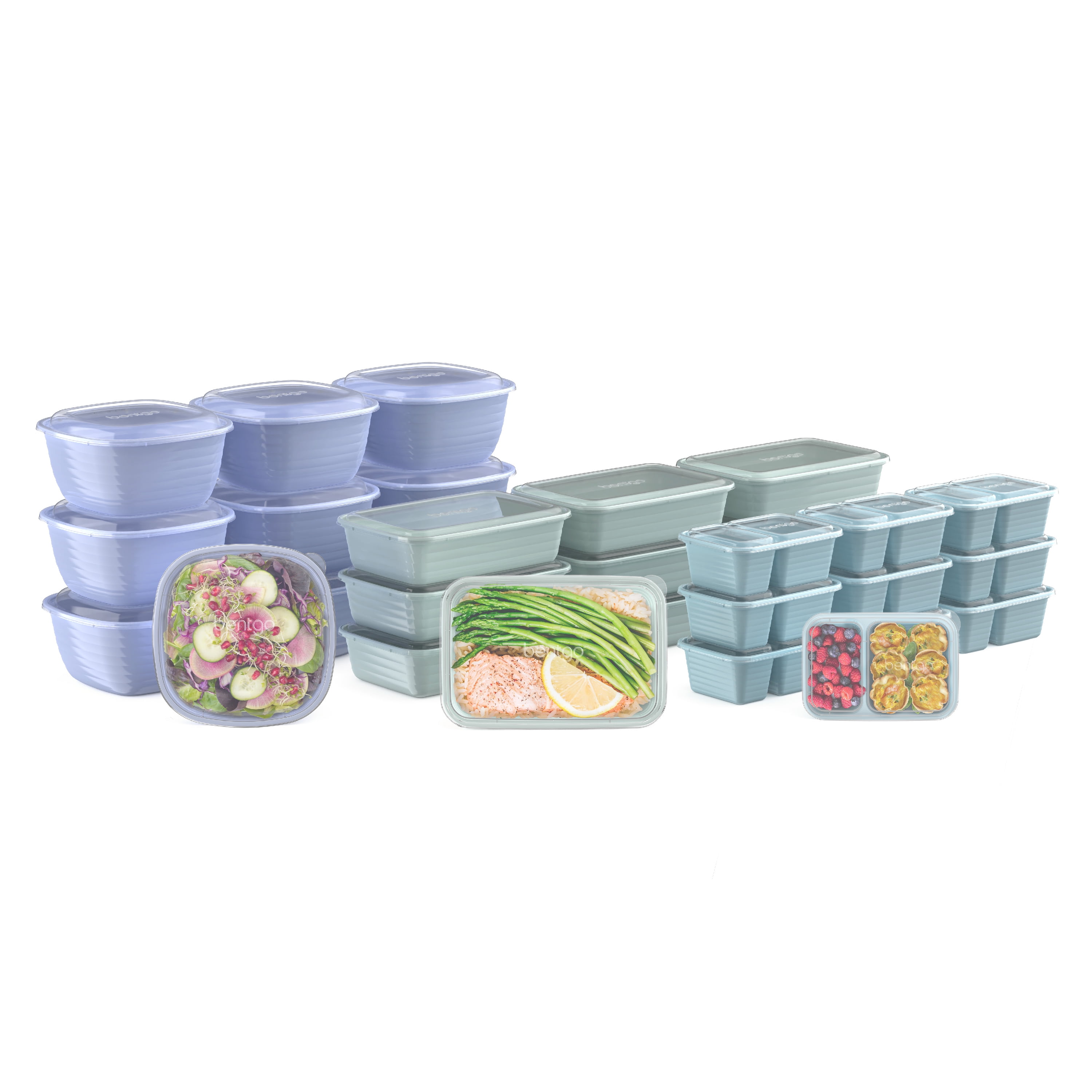 Bentgo® Prep 60-Piece Variety Meal Prep Kit - Reusable Food Containers ...