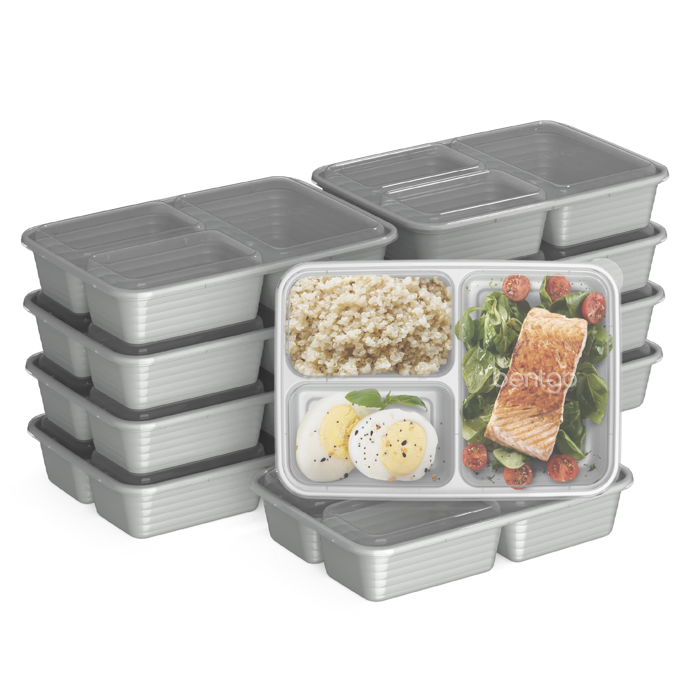 Bentgo BPA-Free Microwaveable 3-Compartment Food Storage Containers ...